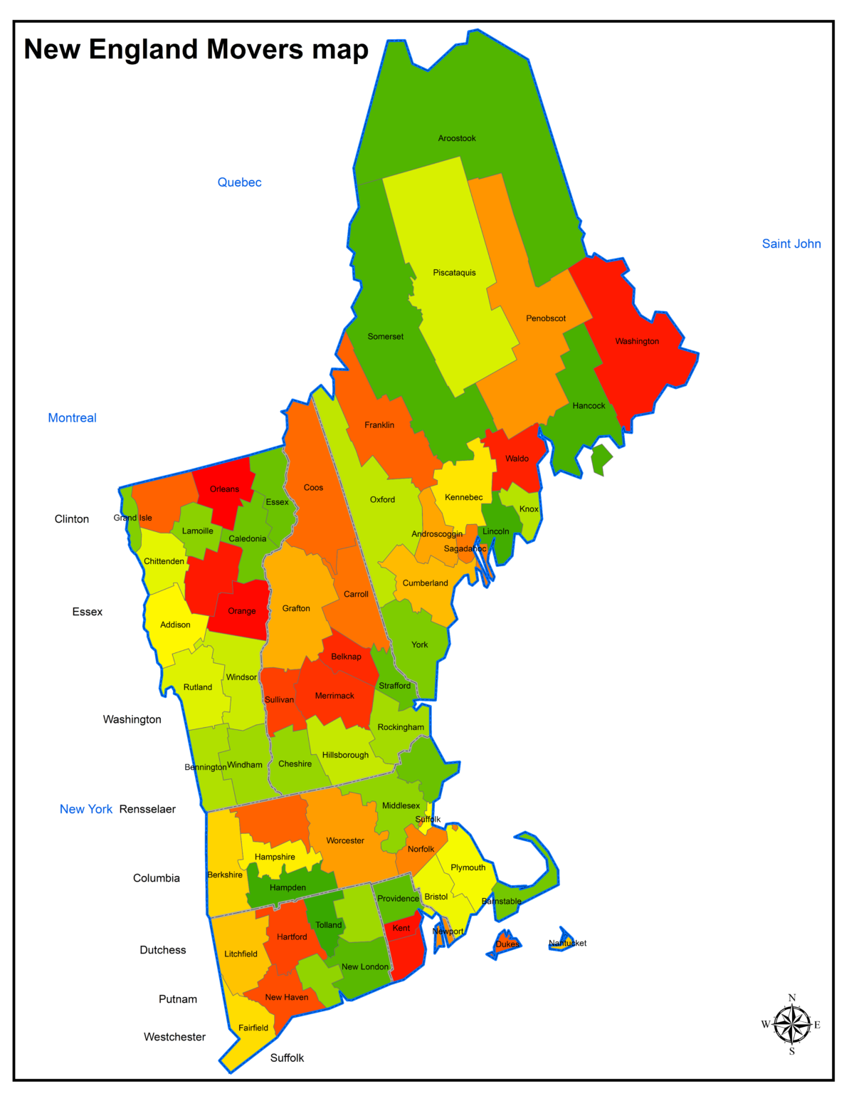 Moving Companies in New England: Service Area - Fresh Start - The ...